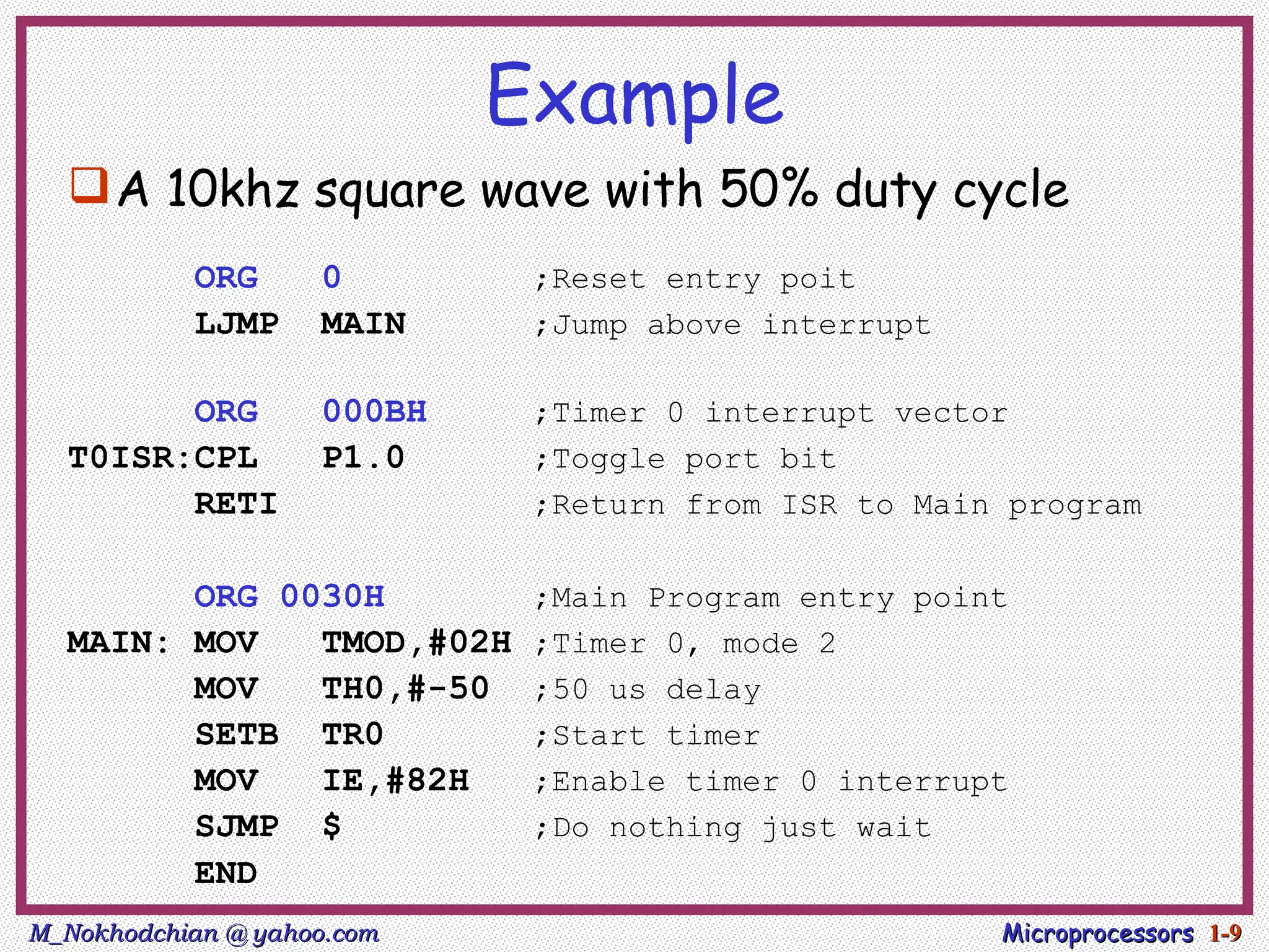 8 interrupt 8051 | PPT
