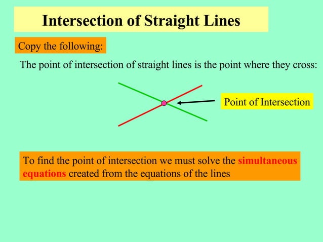 8 Intersection Of Straight Lines | PPT