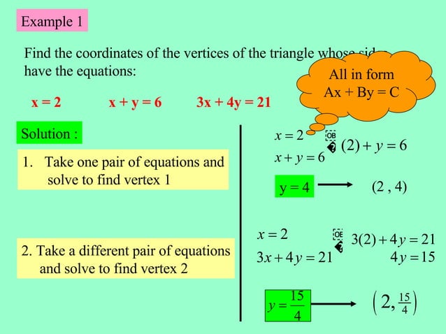 8 Intersection Of Straight Lines | PPT