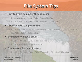 Java Course 8: I/O, Files and Streams | PDF