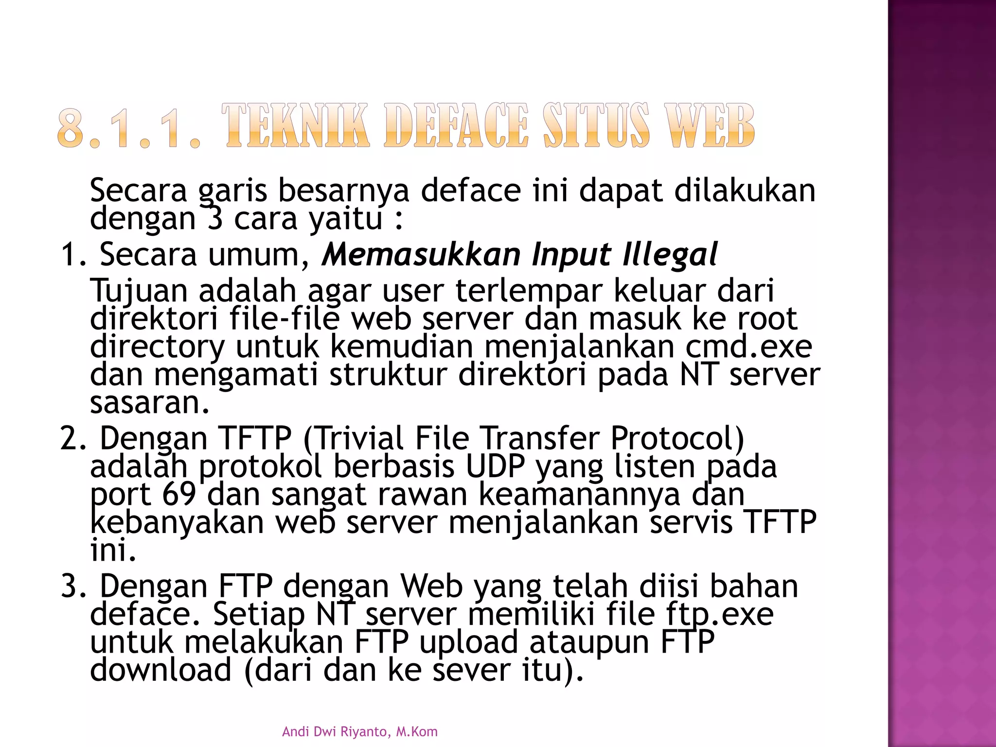 8 keamanan-web-server | PPT