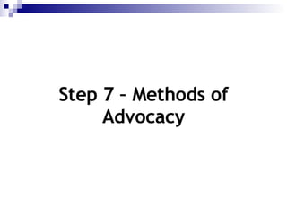 8 Key Steps In Advocacy | PPT