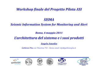 L’architettura del sistema sisma e i suoi prodotti | PDF
