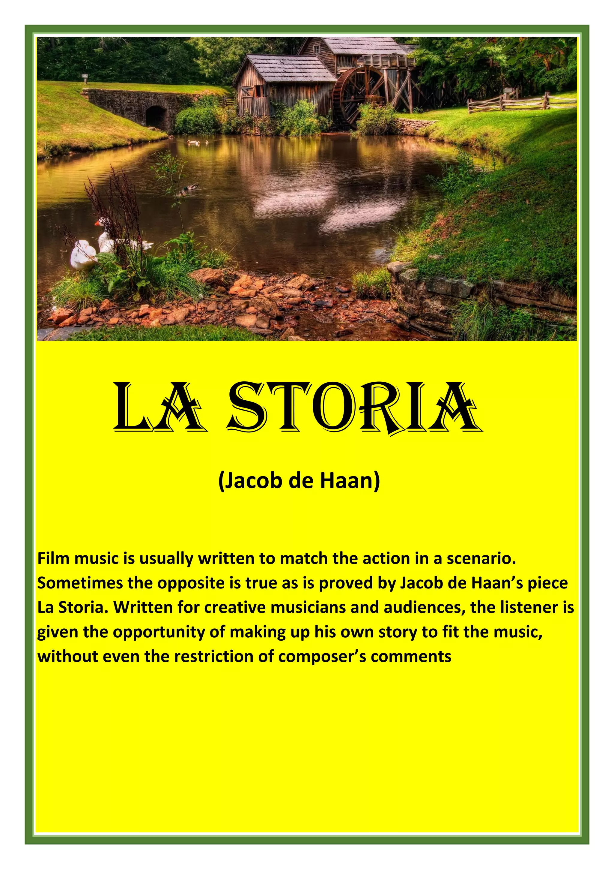 La Storia - Jacob de Haan - Set of Clarinets | PDF
