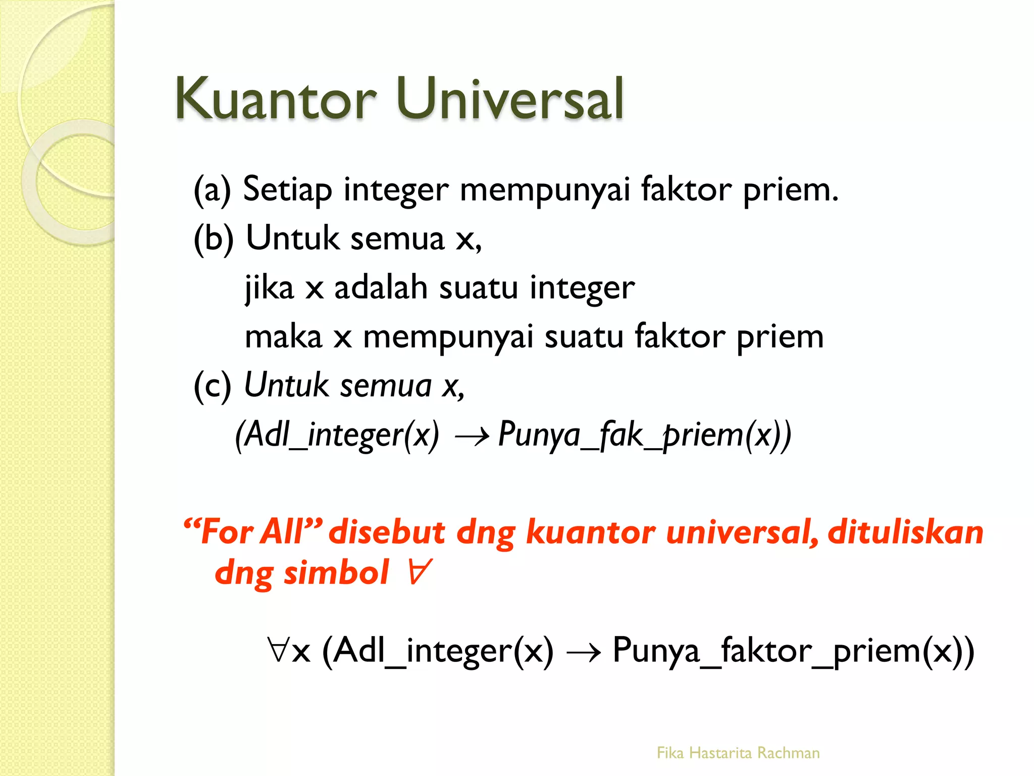 8 logika predikat | PPTX
