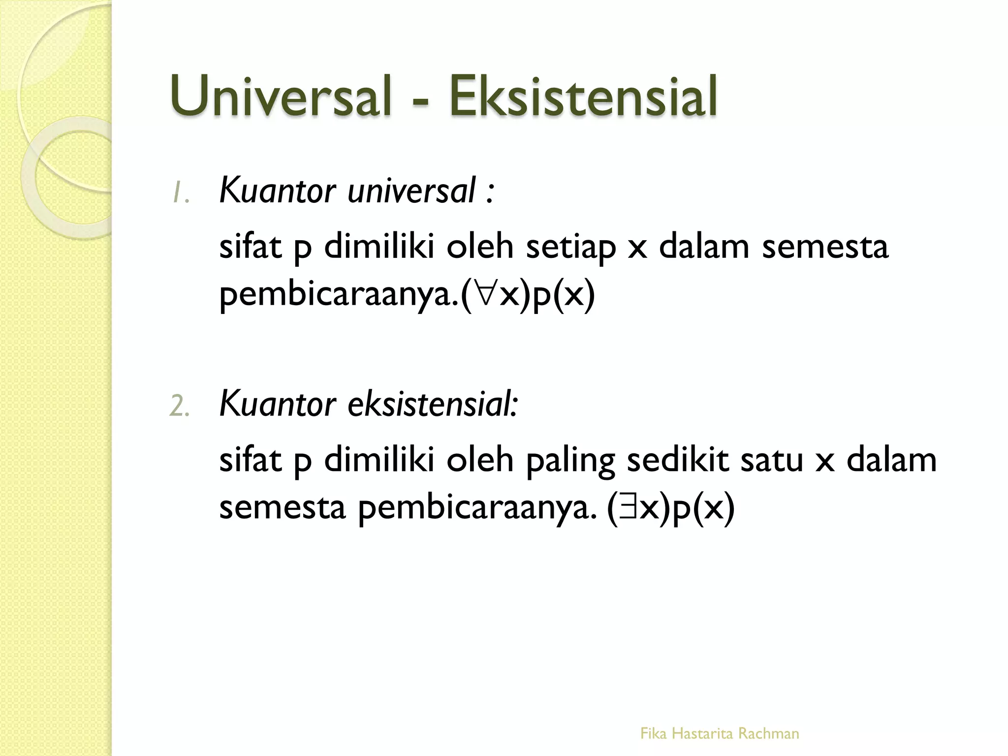 8 logika predikat | PPTX