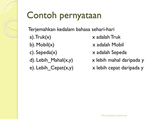 8 logika predikat | PPTX