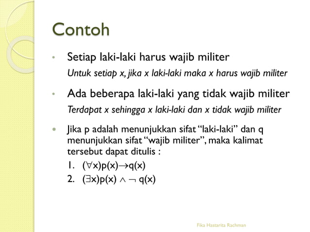 8 logika predikat | PPTX