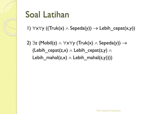 8 logika predikat | PPTX