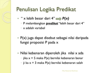 8 logika predikat | PPTX