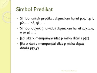 8 logika predikat | PPTX