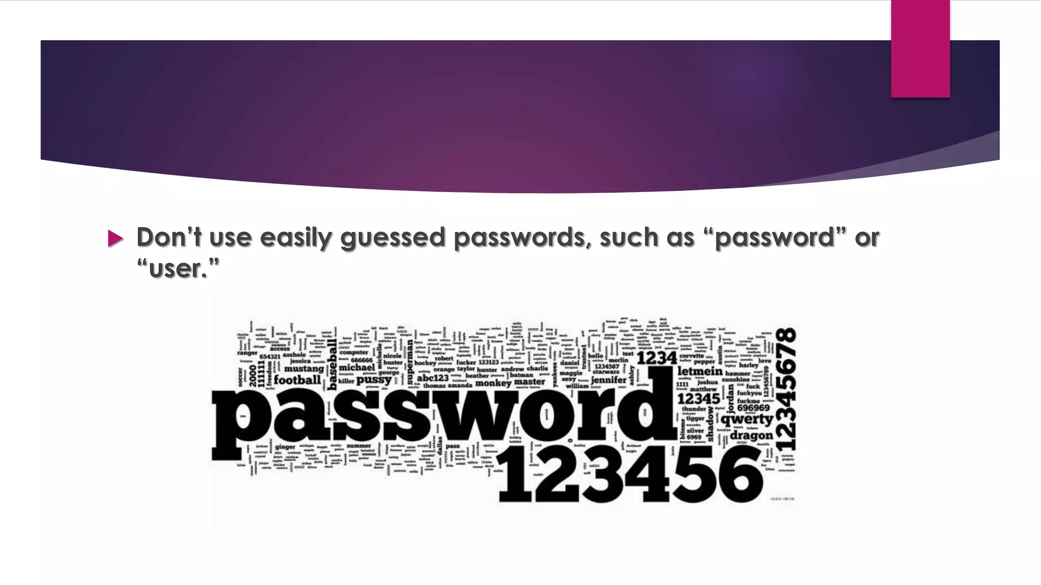 8 login passwords | PPTX