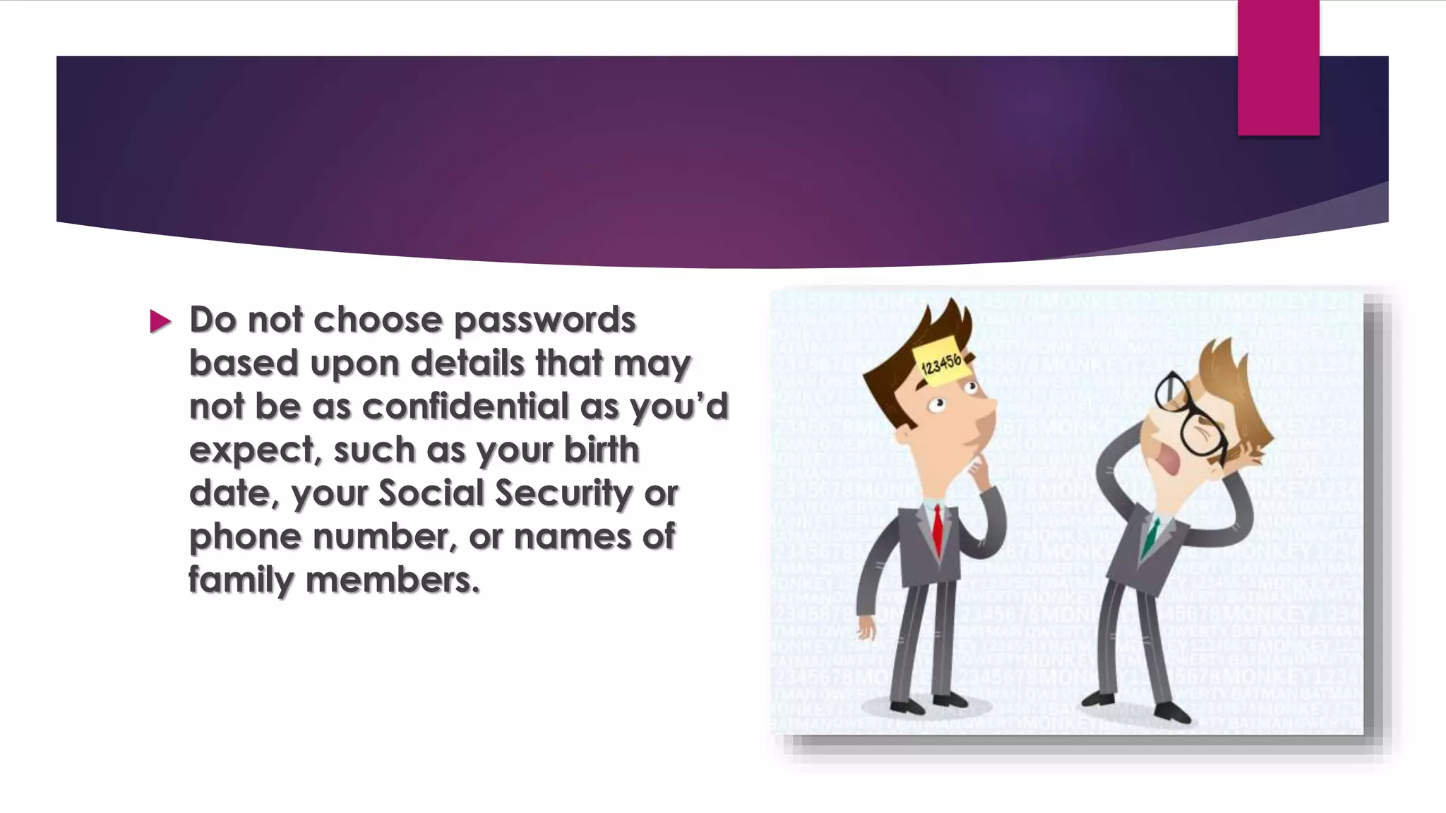 8 login passwords | PPTX