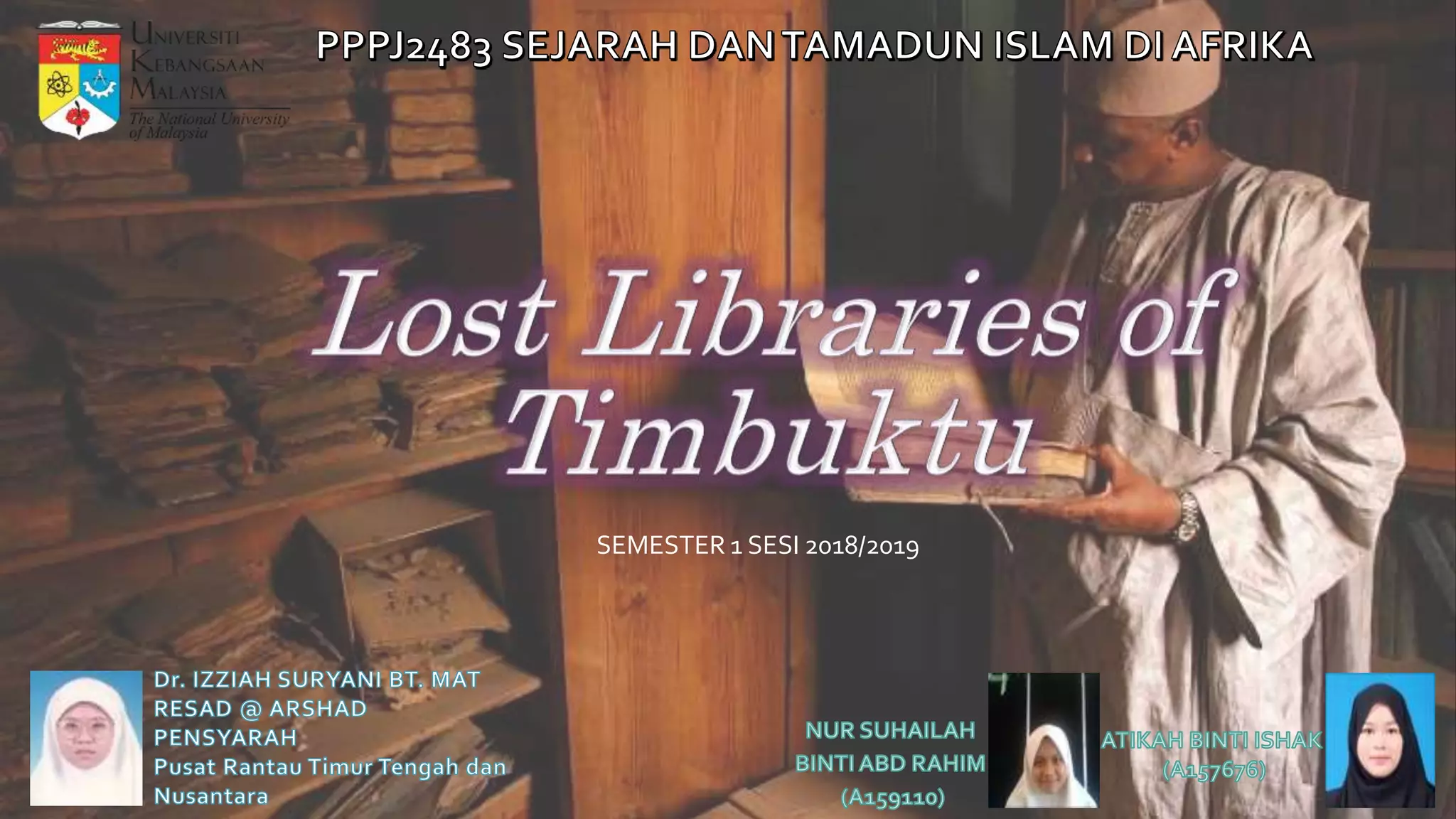 LOST LIBRARIES OF TIMBUKTU | PPTX