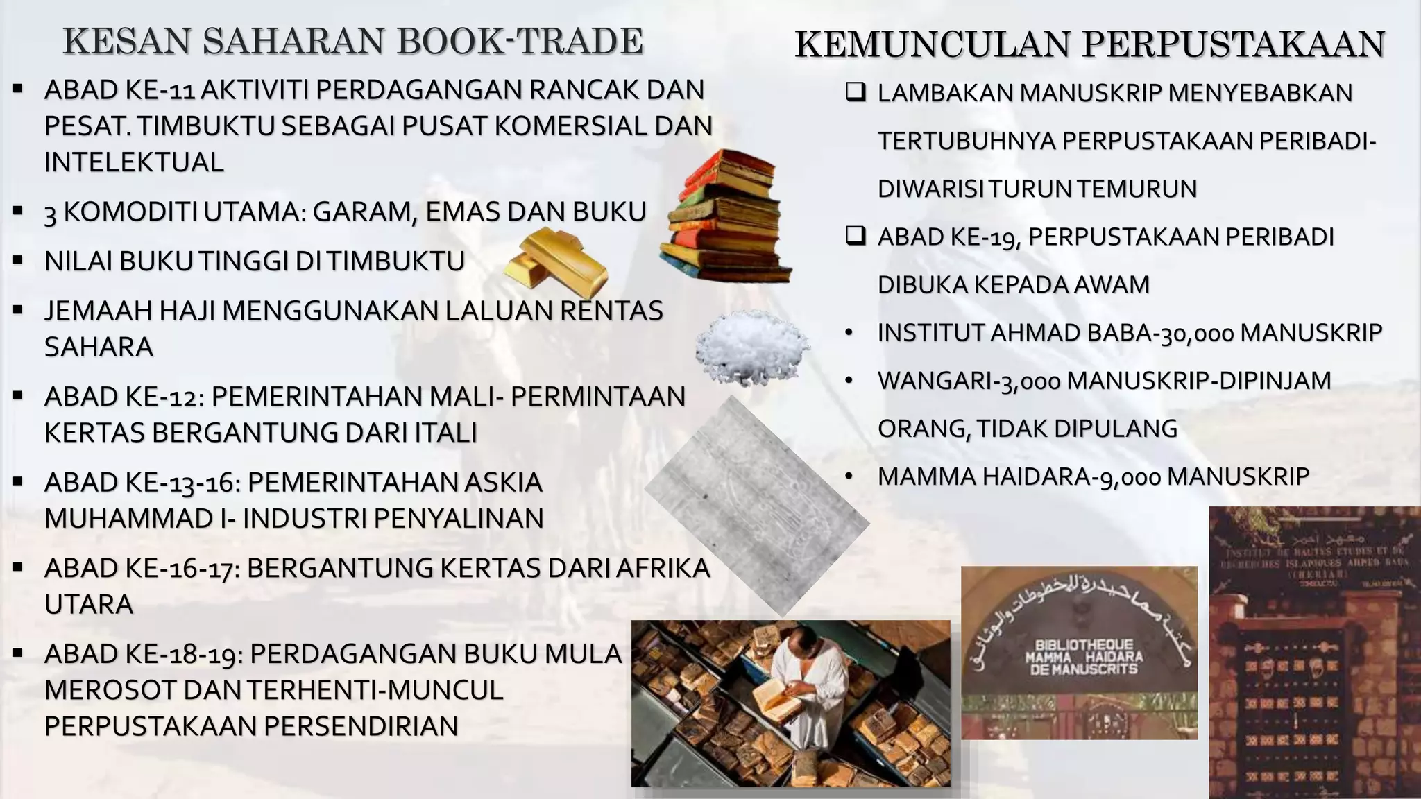 LOST LIBRARIES OF TIMBUKTU | PPTX