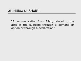 Introduction to Usul Fiqh :mahkum fih + mahkum alayh | PPT