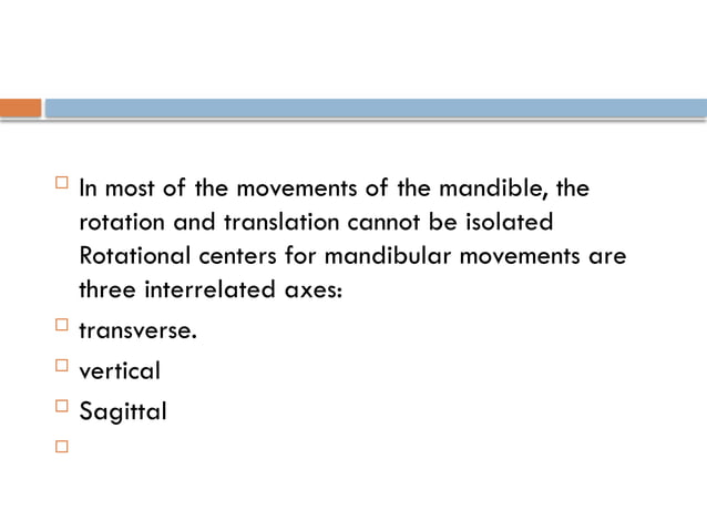 8-mandibular movement.power point presentation | PPT