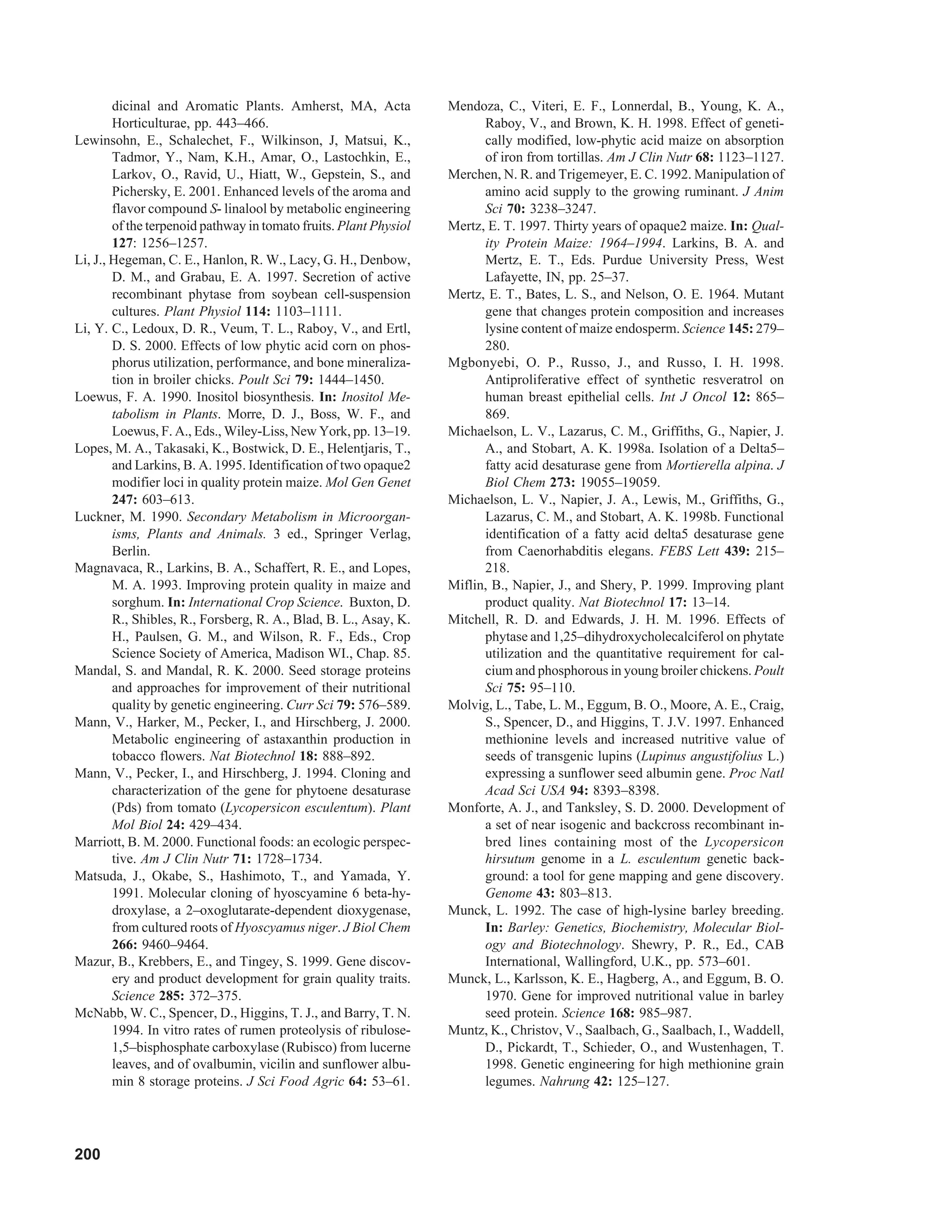 8.mejoramiento del valor nutricional de plantas | PDF