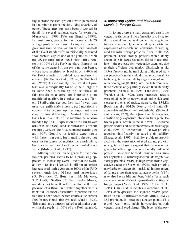 8.mejoramiento del valor nutricional de plantas | PDF