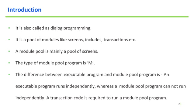 SAP ABAp module Pool programming give by Rahul Mehta | PPTX ...