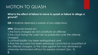 Rules on MOTION-TO-QUASH in the Phils.ppt