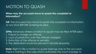 Rules on MOTION-TO-QUASH in the Phils.ppt