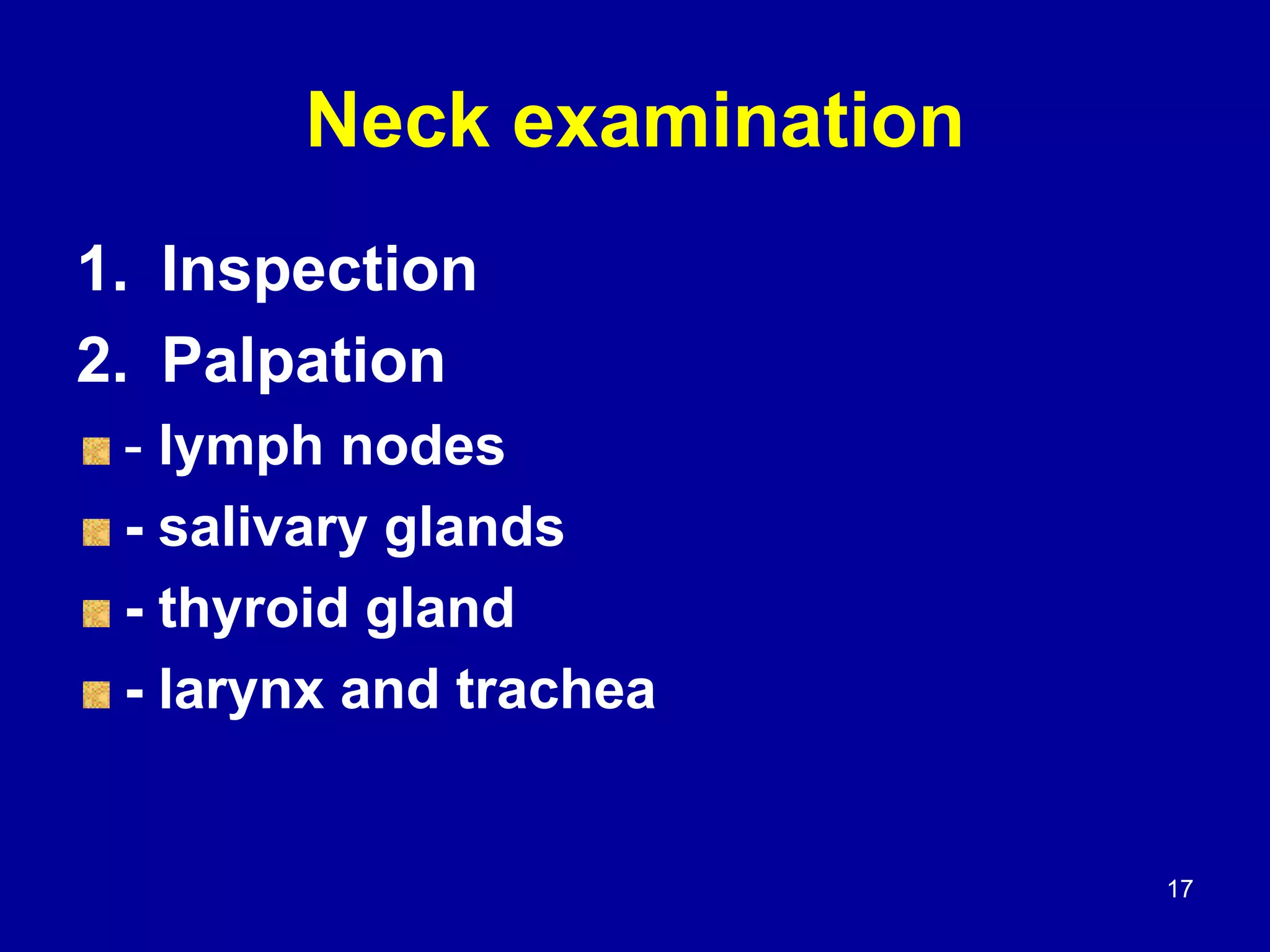 8 neck examination | PPTX