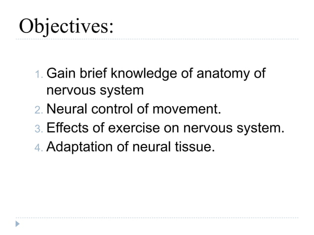Effects and adaptations of Nervous System to exercise | PPT | Brain and ...