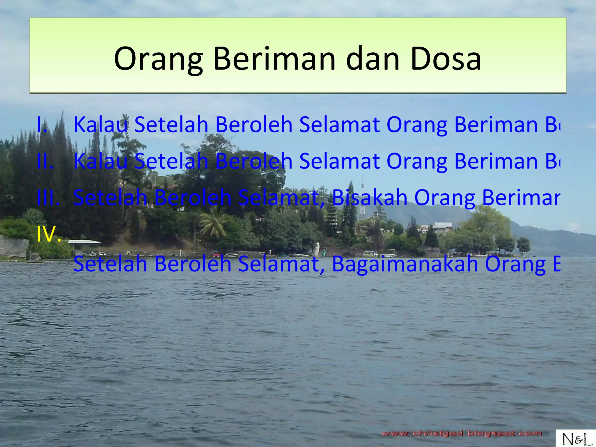 Orang Beriman dan Dosa | PPS