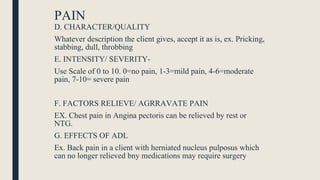 8-PAIN nursing pdf file. HEALTH ASSESSMENT | PPT