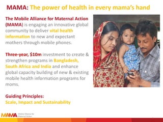MAMA: Mobile Alliance for Maternal Action | PDF