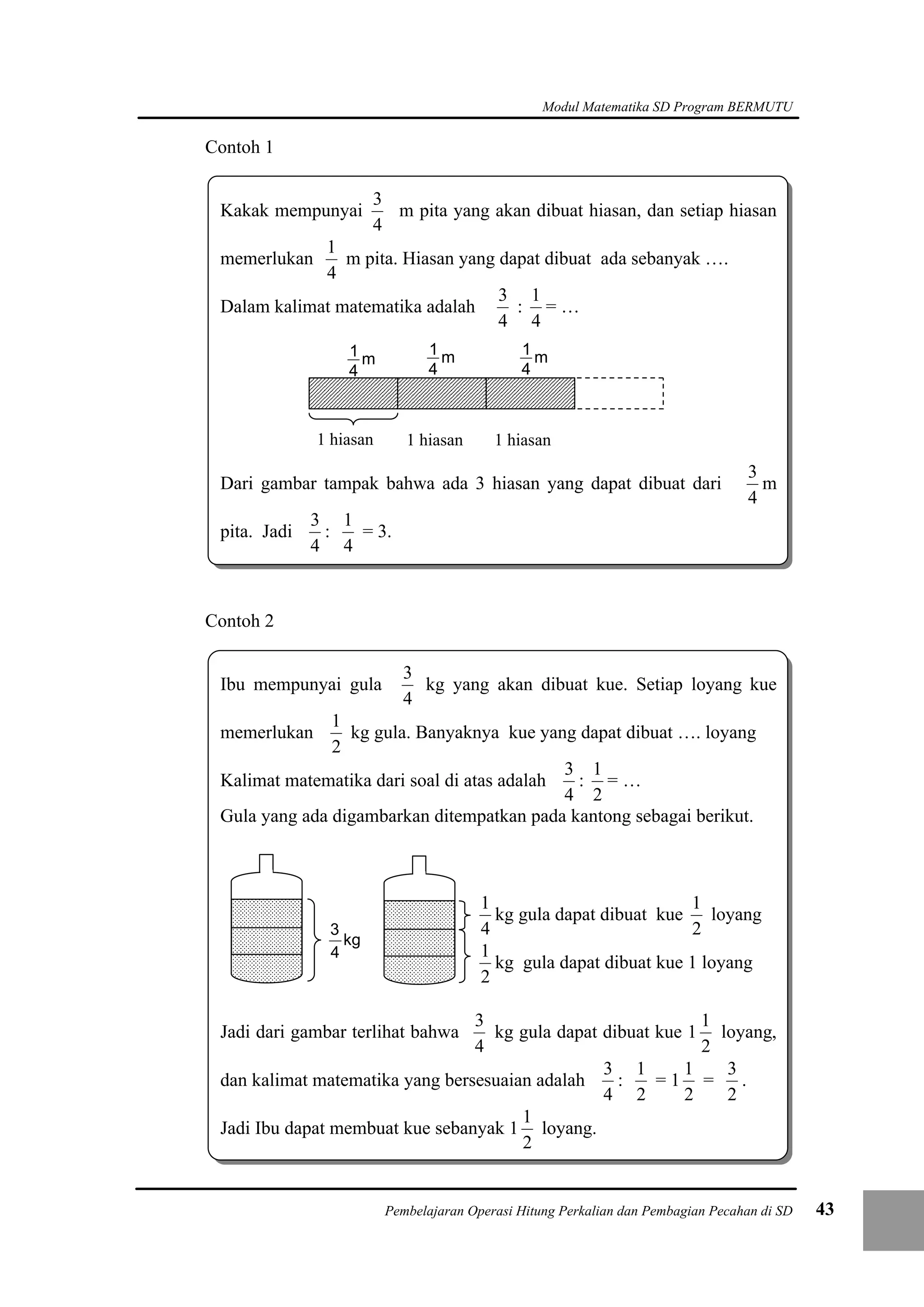 Pembelajaran Operasi Hitung Perkalian & Pembagian Pecahan di SD | PDF