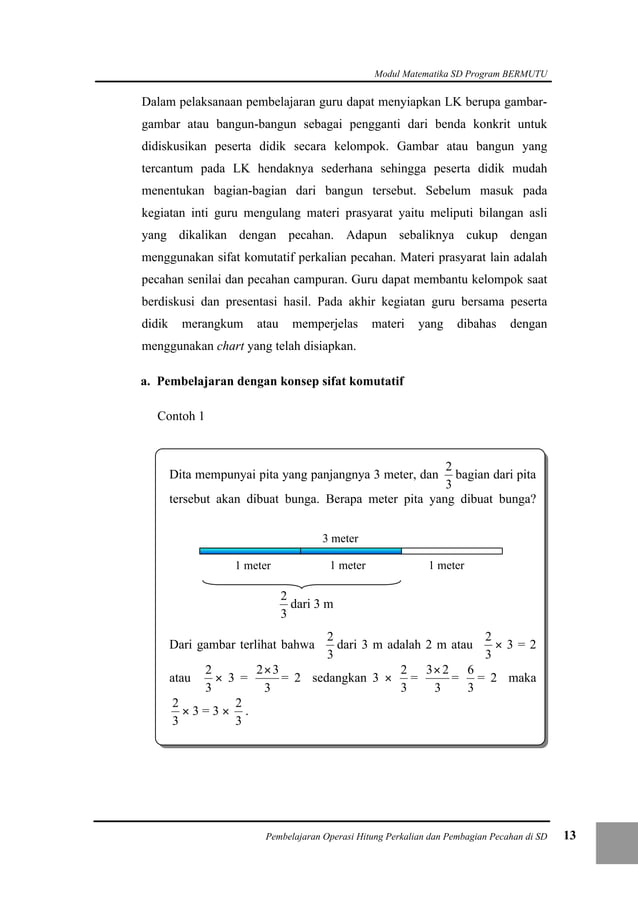 Pembelajaran Operasi Hitung Perkalian & Pembagian Pecahan di SD | PDF
