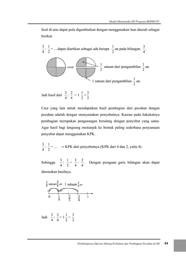 Pembelajaran Operasi Hitung Perkalian & Pembagian Pecahan di SD | PDF