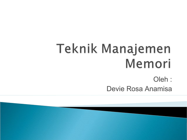 manajemen memori | PPT