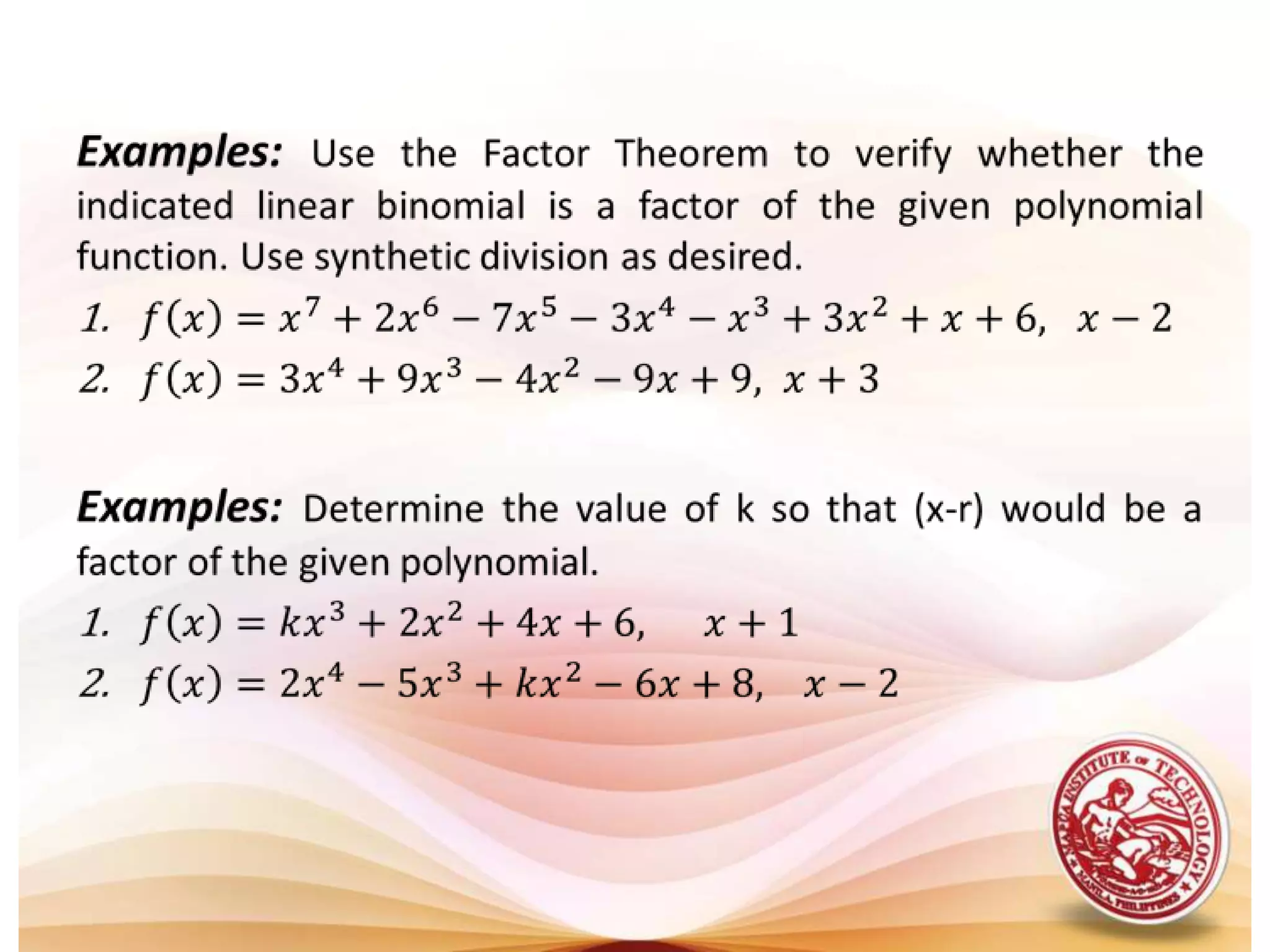 8 polynomial functions | PPT