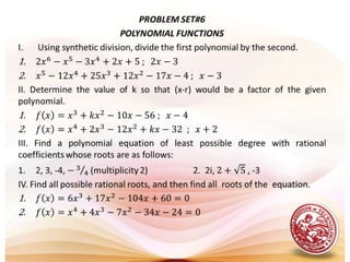8 polynomial functions | PPT