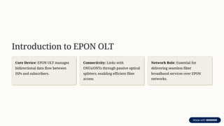 8 Port EPON OLT: High-Capacity Fiber Access Solution | PDF