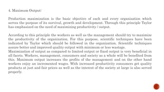 FW Taylor Principles of Scientific Management | PPTX