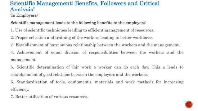 FW Taylor Principles of Scientific Management | PPTX