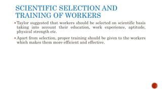 FW Taylor Principles of Scientific Management | PPTX