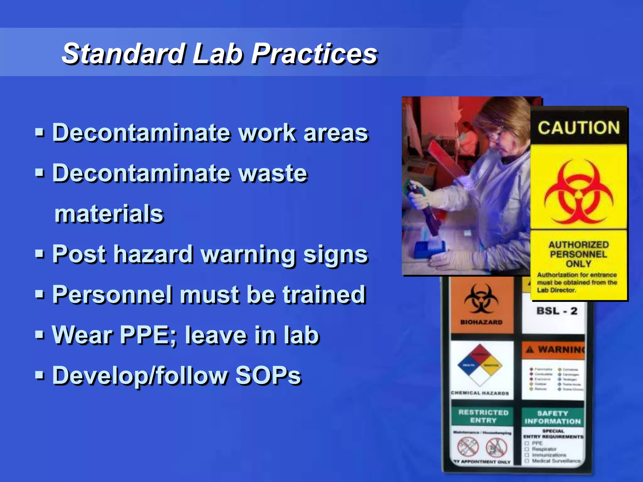 8. principles of biosafety, biocontainment & program management (nbb160 ...