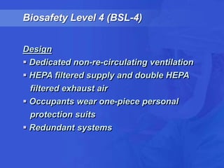 8. principles of biosafety, biocontainment & program management (nbb160 ...