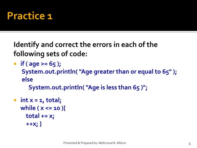 8 programming-using-java decision-making practices 20102011 | PPT