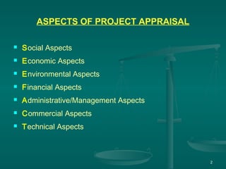 Project appraisal and Analysis | PPT