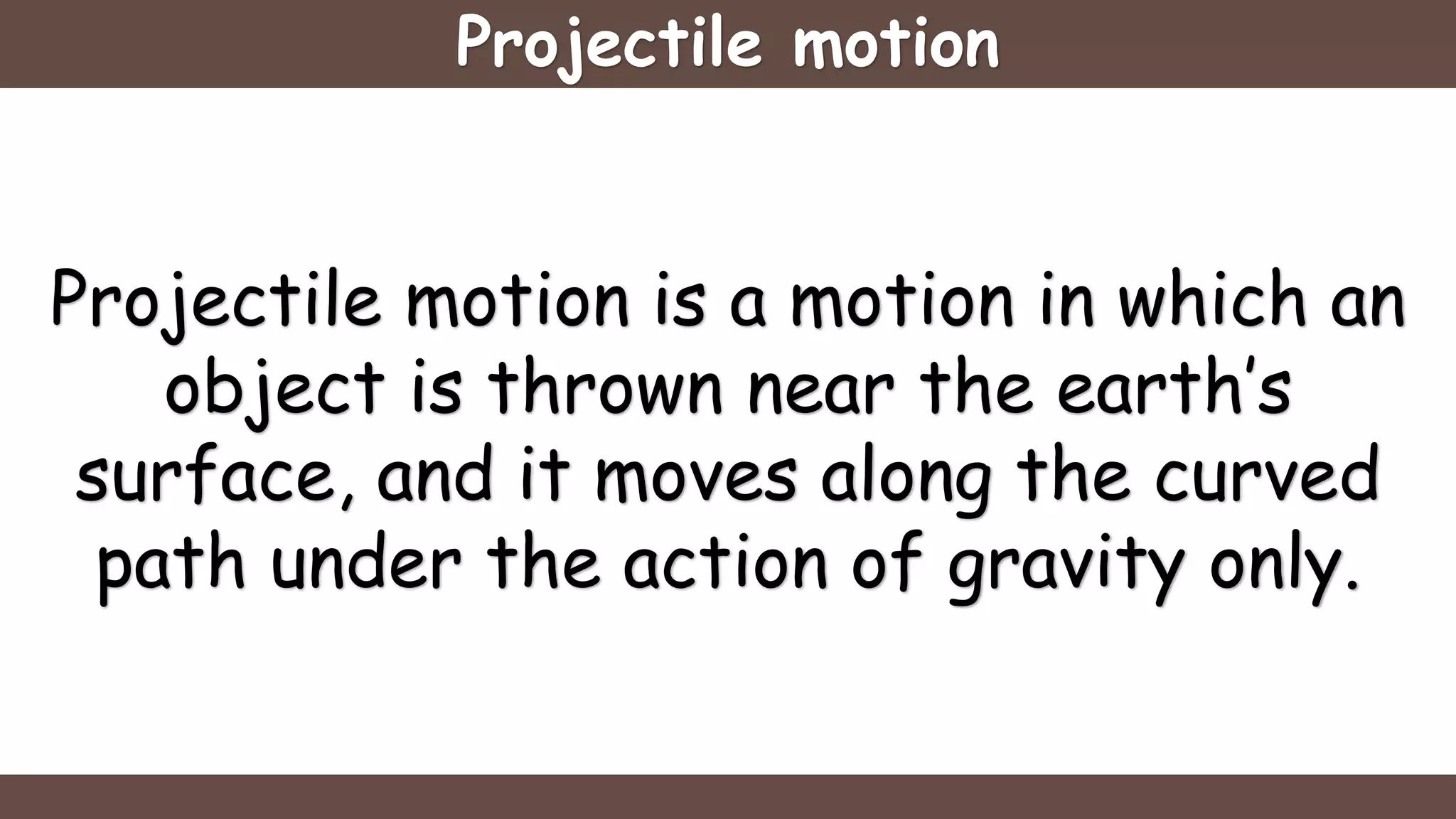 Projectile motion of a particle | PPTX