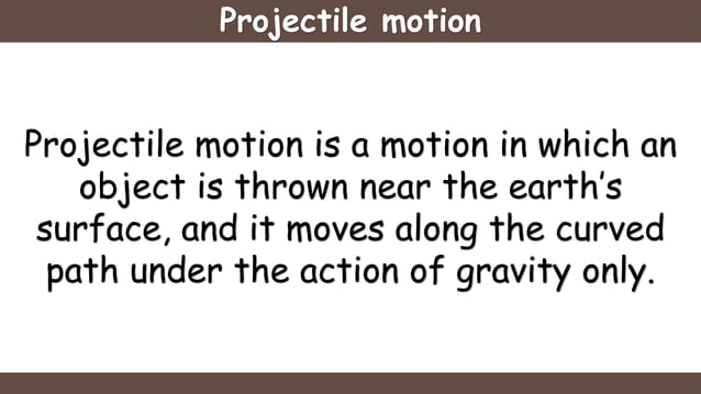 Projectile motion of a particle | PPTX | Physics | Science