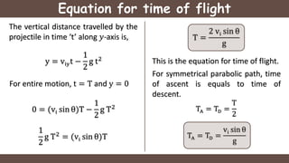 Projectile motion of a particle | PPTX