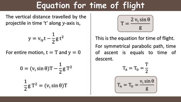 Projectile motion of a particle | PPTX | Physics | Science