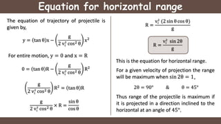 Projectile motion of a particle | PPTX